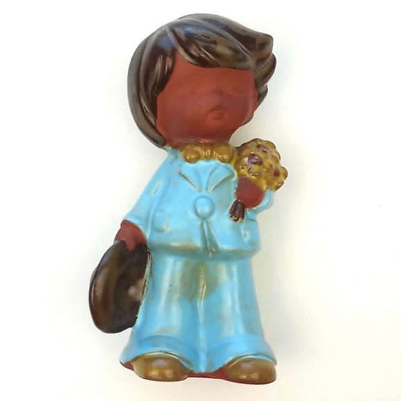 Vintage | Art | Vintage Red Clay Pottery Boy Figure Uctci | Poshmark